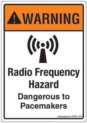 Safety Sign Store Warning: Radio Frequency Hazard Emergency Sign Price ...