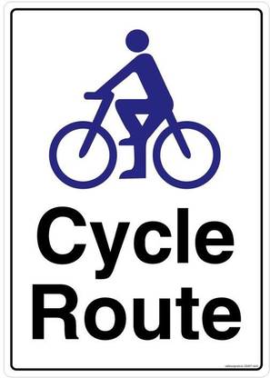 Safety Sign Store Cycle Route Emergency Sign Price in India - Buy ...