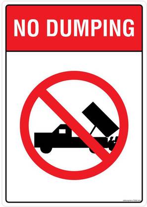 Safety Sign Store No Dumping Emergency Sign Price in India - Buy Safety ...