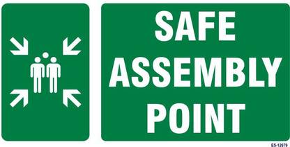SignageShop Safe Assembly Point Emergency Sign Price in India - Buy ...