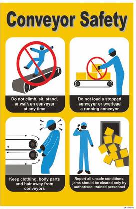 SignageShop flex conveyor safety Poster Emergency Sign Price in India ...