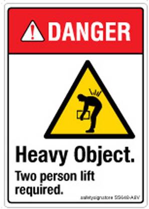 Safety Sign Store CAUTION: Heavy Objects Emergency Sign Price in India ...