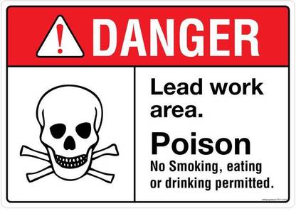 Safety Sign Store Danger: Lead Work Area Emergency Sign Price in India ...