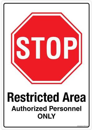 Safety Sign Store STOP: Restricted Area Emergency Sign Price in India ...