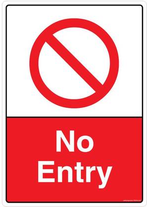 Safety Sign Store No Entry Emergency Sign Price in India - Buy Safety ...