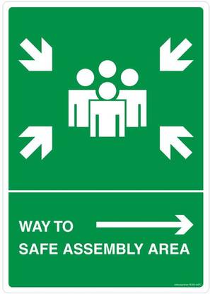 Safety Sign Store Way To Safe Assembly Area Emergency Sign Price in ...