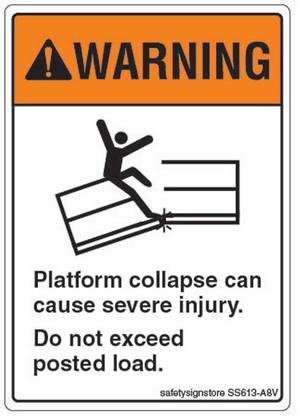 Safety Sign Store Warning: Platform Collapse Emergency Sign Price in ...