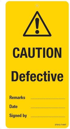 Safety Sign Store CAUTION: Defective Emergency Sign Price in India ...