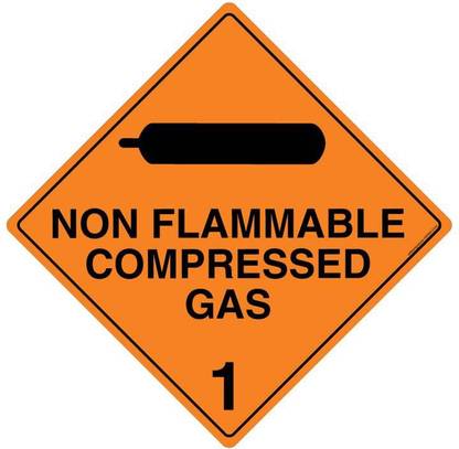 Safety Sign Store Non Flammable Compressed Gas 1 Emergency Sign Price ...