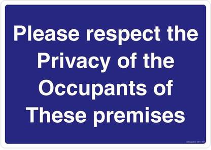 Safety Sign Store Please Respect The Privacy Emergency Sign Price in ...