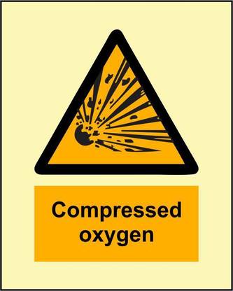 BRANDSHELL Compressed Oxygen Emergency Sign Price in India - Buy ...