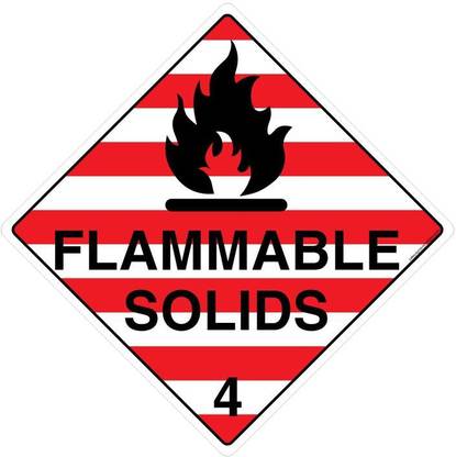 Safety Sign Store Flammable Solids 4 Emergency Sign Price in India ...