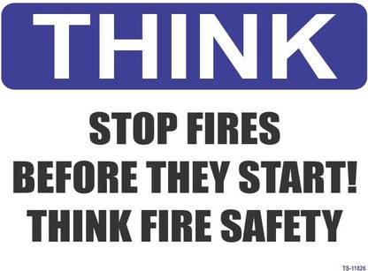 SignageShop Stop Fires Before They Start! Fire Safety Emergency Sign ...