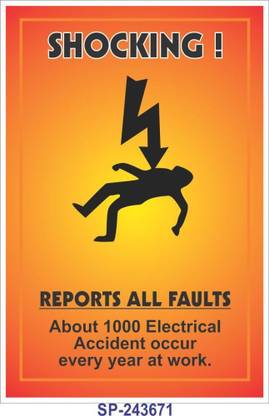 SignageShop Shocking reports all faults Poster Emergency Sign Price in ...