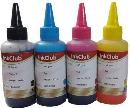 InkClub 100ml*4 Compatible HP 680 & HP 803 Cartridges Black + Tri Color ...