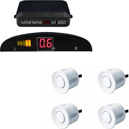 A2D 13987 Car Reverse Parking Sensor WHITE With LED Display Parking ...