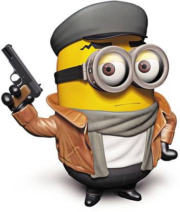 RadhaKripa minions with gun Poster Paper Print - Animation & Cartoons ...