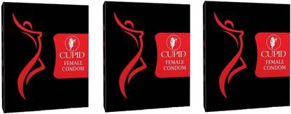 CUPID Female Condoms Vanilla Flavour 3 Packets (6 Pcs) Condom Price in ...