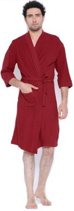 Superior Maroon Free Size Bath Robe - Buy Superior Maroon Free Size ...