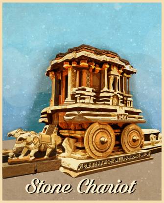 Stone Chariot-Hampi Wall Poster A4 Fine Art Print - Peacockride posters ...