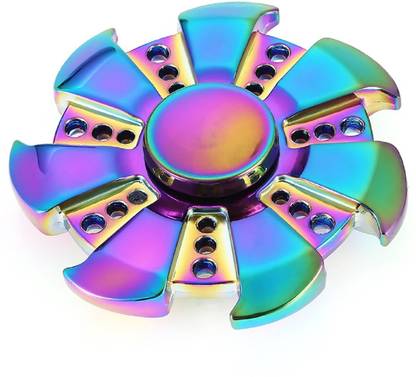 EMOB Shining 7 Blades Rainbow Color Fidget Hand Spinner Toy - Shining 7 ...