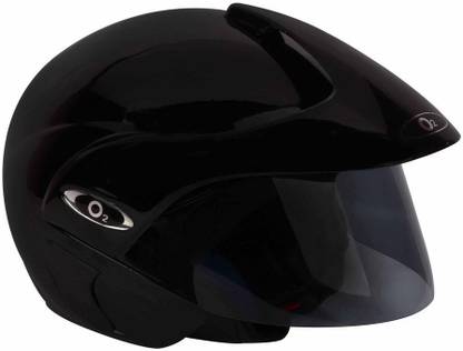 O2 OPEN FACE BLACK Motorbike Helmet - Buy O2 OPEN FACE BLACK Motorbike ...