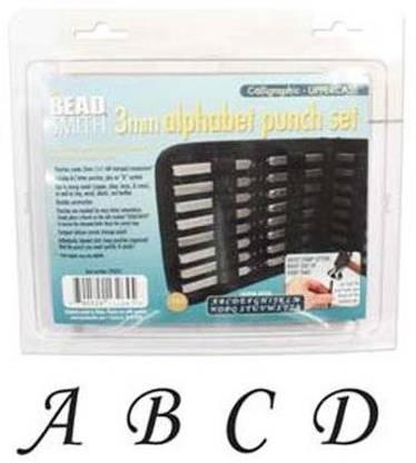 Beadsmith 27 Piece Uppercase Calligraphy Alphabet Letters Punch Set For ...