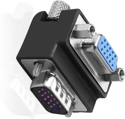 DCT VGA Cable 1 m 90 degree Right Angle VGA Male to Female 15 Pin SVGA ...