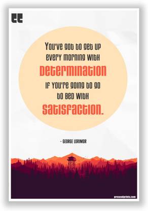 Wall Poster Get Up With Determination Motivational Paper Print ...