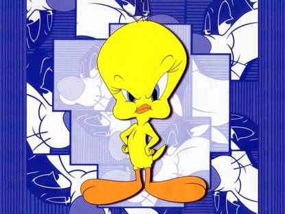 Tweety Cartoon poster on LARGE PRINT 36X24 INCHES Photographic Paper ...