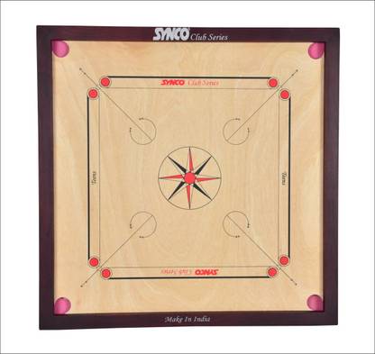 SYNCO CLUB SERIES - TEENS (Full Set - Coins + Striker) Carrom Board ...