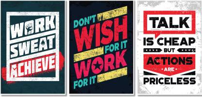 Motivational Posters For Office And Study Room - Set of 3 - 13x19 in ...