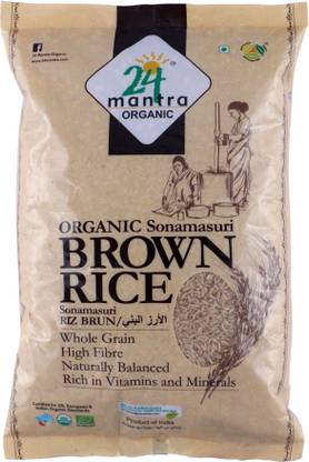 24 mantra ORGANIC Brown Sona Masoori Rice Price in India - Buy 24 ...