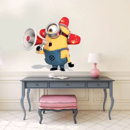 Impression Wall 58 cm Minions With Loud Speaker Design Self Adhesive ...