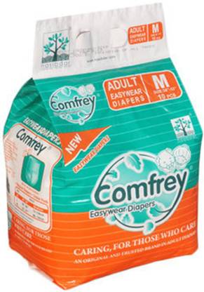 Comfrey PANT STYLE EASY WEAR ADULT DIAPERS, SIZE MEDIUM, (10 Pcs. PACK ...