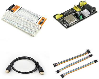 TechWiz Breadboard Power Supply kit MB102 + Power Supply+ Jumper wire+ ...