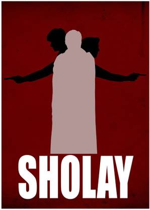 Sholay Minimal Art - Minimal Bollywood Poster - Posters for Home ...