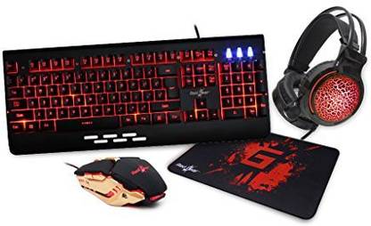 Redgear Manta 4.1 3 color LED Keyboard / 3200 DPI mouse / RGB ...