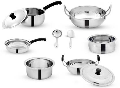 Pigeon Dazzle Stainless Steel 10 Pieces Induction Bottom Cookware Set ...