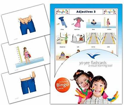 Yo Yee Education Adjectives Flashcards In English - Set 3 - With ...
