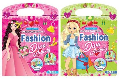 Sketch Colletions Fashion Diva Activity - Book 1 and 2: Buy Sketch ...