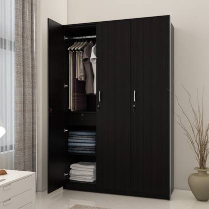 SPACEWOOD Engineered Wood 3 Door Wardrobe Price in India - Buy ...
