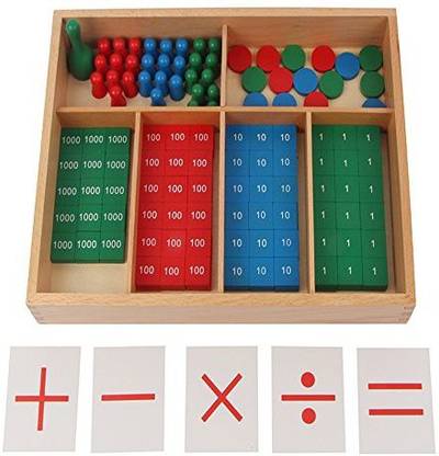 StarMall Wooden Montessori Stamps Game Toys Kids Learning Math Teaching ...