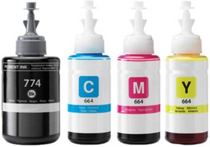 Epson 774/664 INK BOTTLE 4PK - 1 BLACK, 1 CYAN, 1 MAGENTA, 1 YELLOW ...