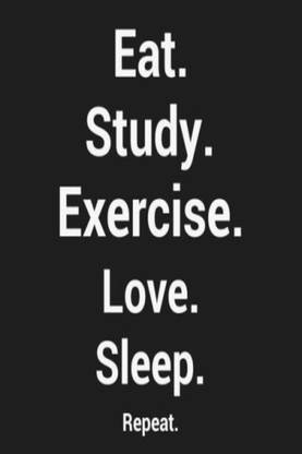 AOVP0034 Fitness Eat Study Excercise Love Sleep Motivational Poster Gym ...