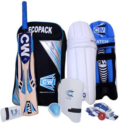 CW Economy Sports Cricket Kit Blue Complete Batting Accessories Set ...