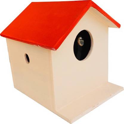 Nature's Wonder Red Bird House / Nest Box for Sparrows, Munias, Budgies ...