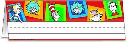 Eureka School Classroom Name Plates, Standard, Tented - Dr. Seuss ...