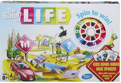 Hasbro The Game of Life Party & Fun Games Board Game - The Game of Life ...