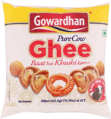 Gowardhan Pure Cow Ghee Pouch Price in India - Buy Gowardhan Pure Cow ...